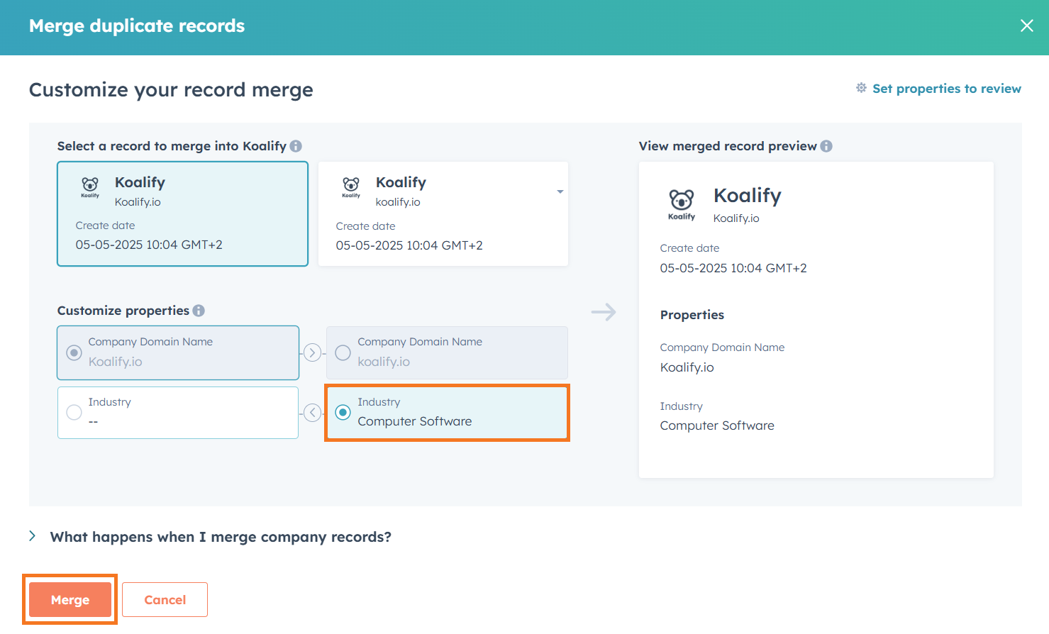 How to Merge Companies in HubSpot (Manual or in Bulk)