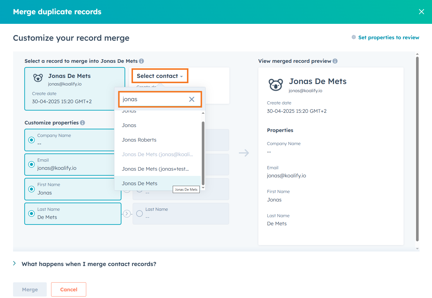 How to Merge Contacts in HubSpot (Manual or in Bulk)