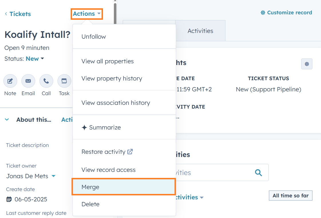 How to Merge Tickets in HubSpot (Manual or in Bulk)